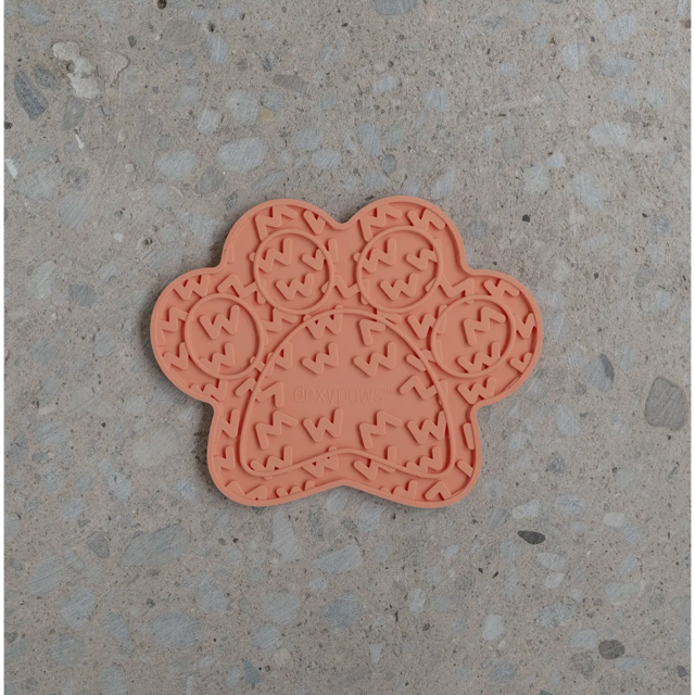 Dexypaws - Paw Print Lick Mat - Coral – Hip Pooch